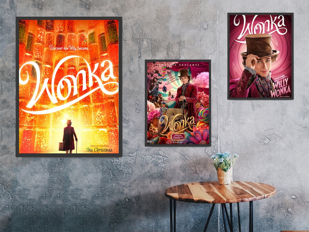 Wonka Movie Posters Wall Art Unique Customized Poster Gifts Canvas ...