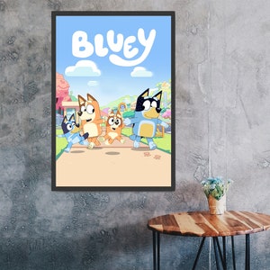 Bluey Movie Posters Wall Art Unique Customized Poster Gifts Canvas ...