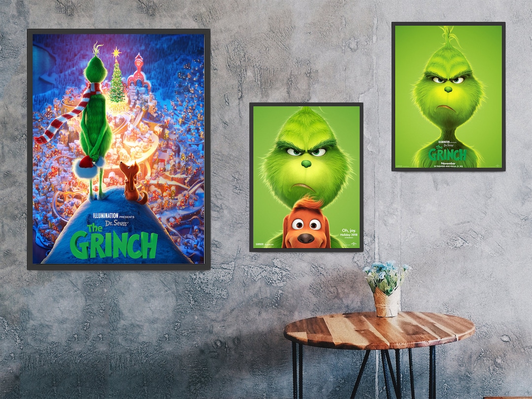 The Grinch Movie Posters Wall Art Unique Customized Poster Gifts Canvas ...