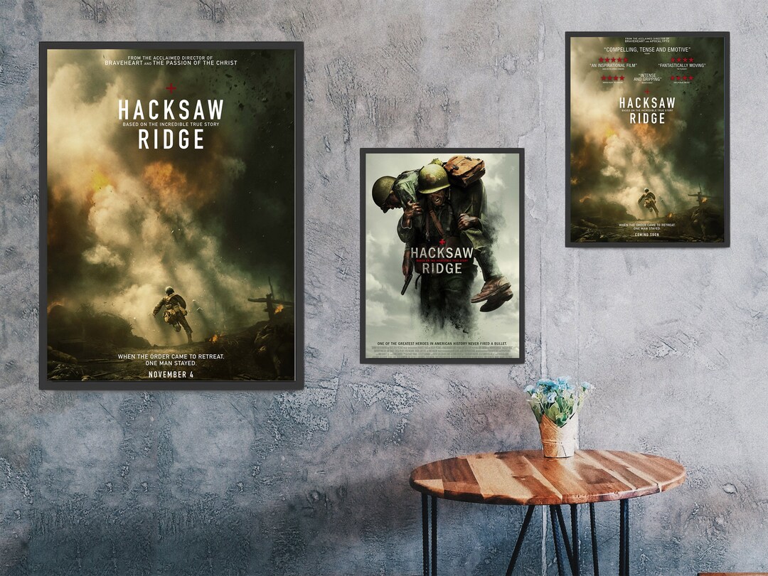 Hacksaw Ridge Movie Posters Wall Art Unique Customized Poster Gifts ...