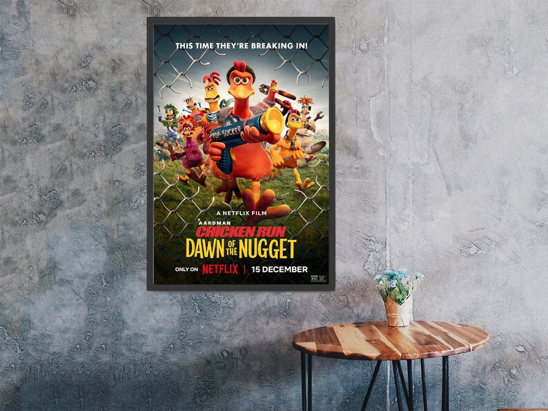 Chicken Run Dawn of the Nugget Movie Posters Wall Art Unique Customized ...