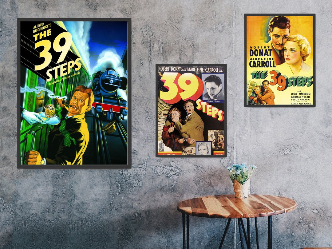 The 39 Steps Movie Posters Wall Art Unique Customized Poster Gifts ...