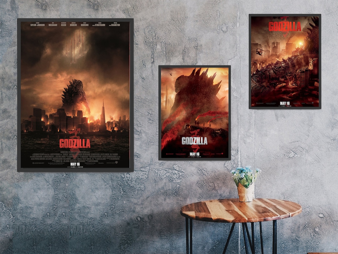 Godzilla Movie Posters Wall Art Unique Customized Poster Gifts Canvas ...