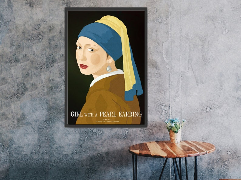 Girl With a Pearl Earring Movie Posters Wall Art Unique Customized ...