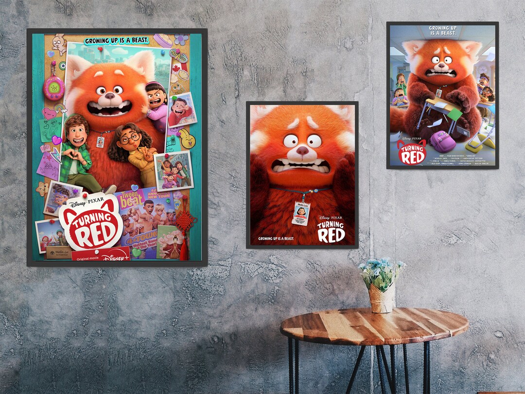 Turning Red Movie Posters Wall Art Unique Customized Poster Gifts ...