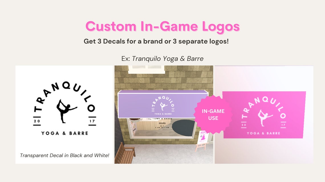 3 Custom Welcome to Bloxburg Logo Decals Spice up Your Store and Roblox ...