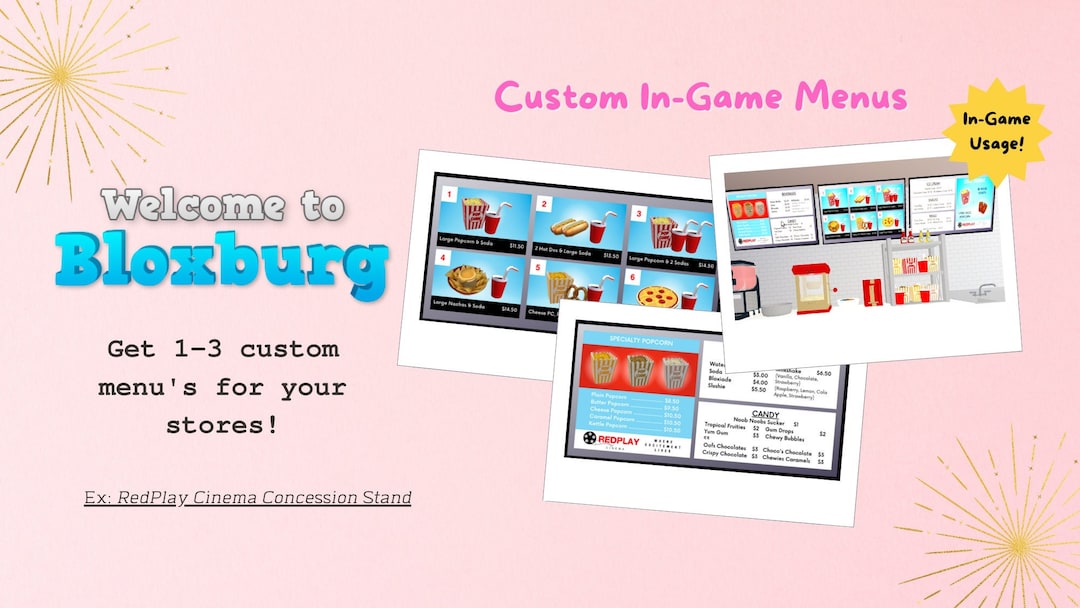 1-3 Custom Welcome to Bloxburg Custom Store Menus Bloxburg Realistic ...