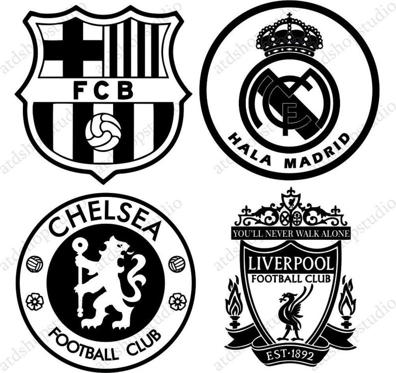 Football Club Logo SVG Bundle: Sports Cut Files (digital Download ...