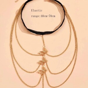 Butterfly Gold Leg Chain, Thigh Chain, Crystal Leg Chain, Body Chain ...