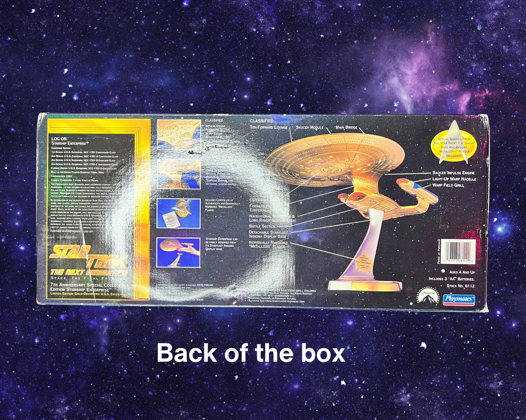 Star Trek Gold Starship USS Enterprise Next Generation | Unopened in ...