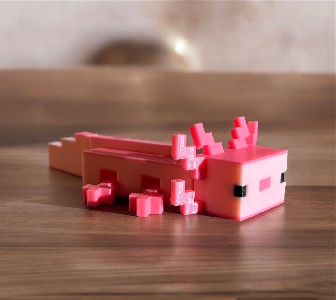 Axolotl Figurine - Articulating 3D Printed Video Game Inspired Desk Toy ...