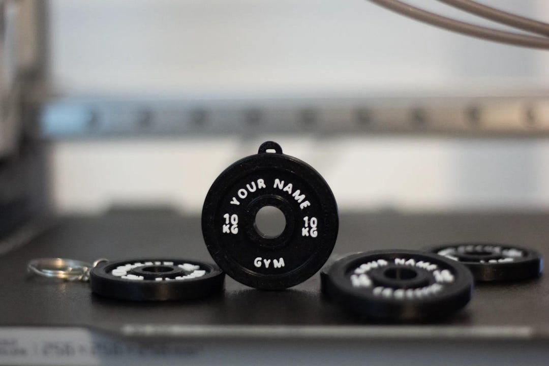 Custom Weight Plate Keychain | Personalized Gym Plate | Gym Gift ...