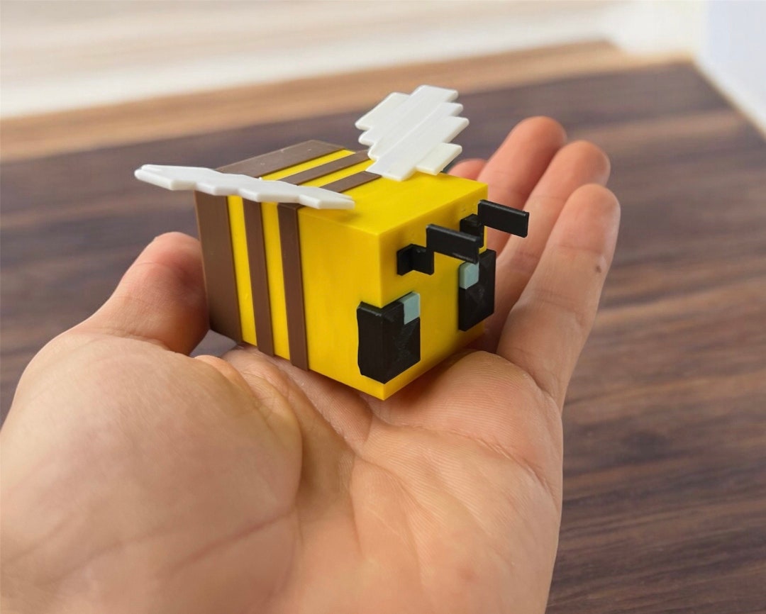 Customizable Pixelated Bee Ornament Standalone Décor or Fan Pull ...