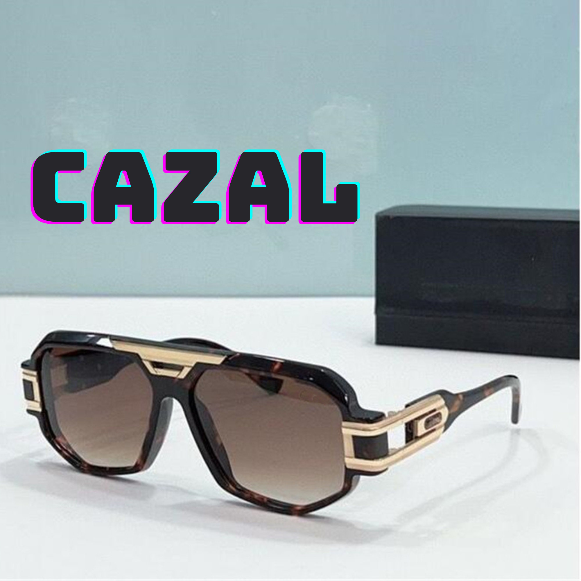 Cazal Sunglasses Square Frame Vintage Cazal Eyewear Gold & - Etsy