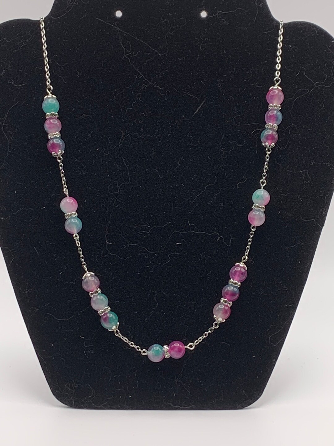 Kara Hand Crafted Necklace Chalcedony Necklace Authentic Crystal Beads ...