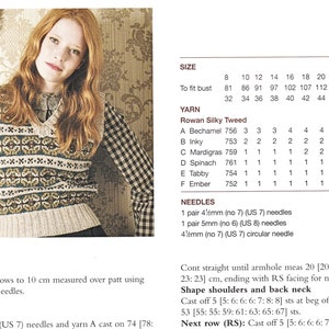 Ladies Tank Top Knitting Pattern Slipover Fair Isle Pattern Womens ...
