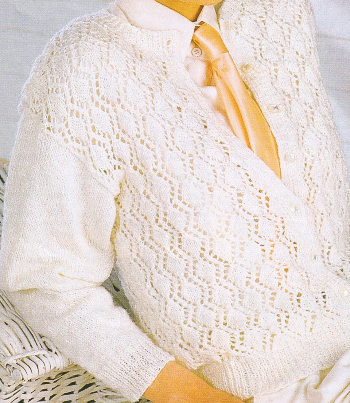 Lace Cardigan Knitting Pattern Womens DK / 8 Ply Ladies Summer Cardigan ...