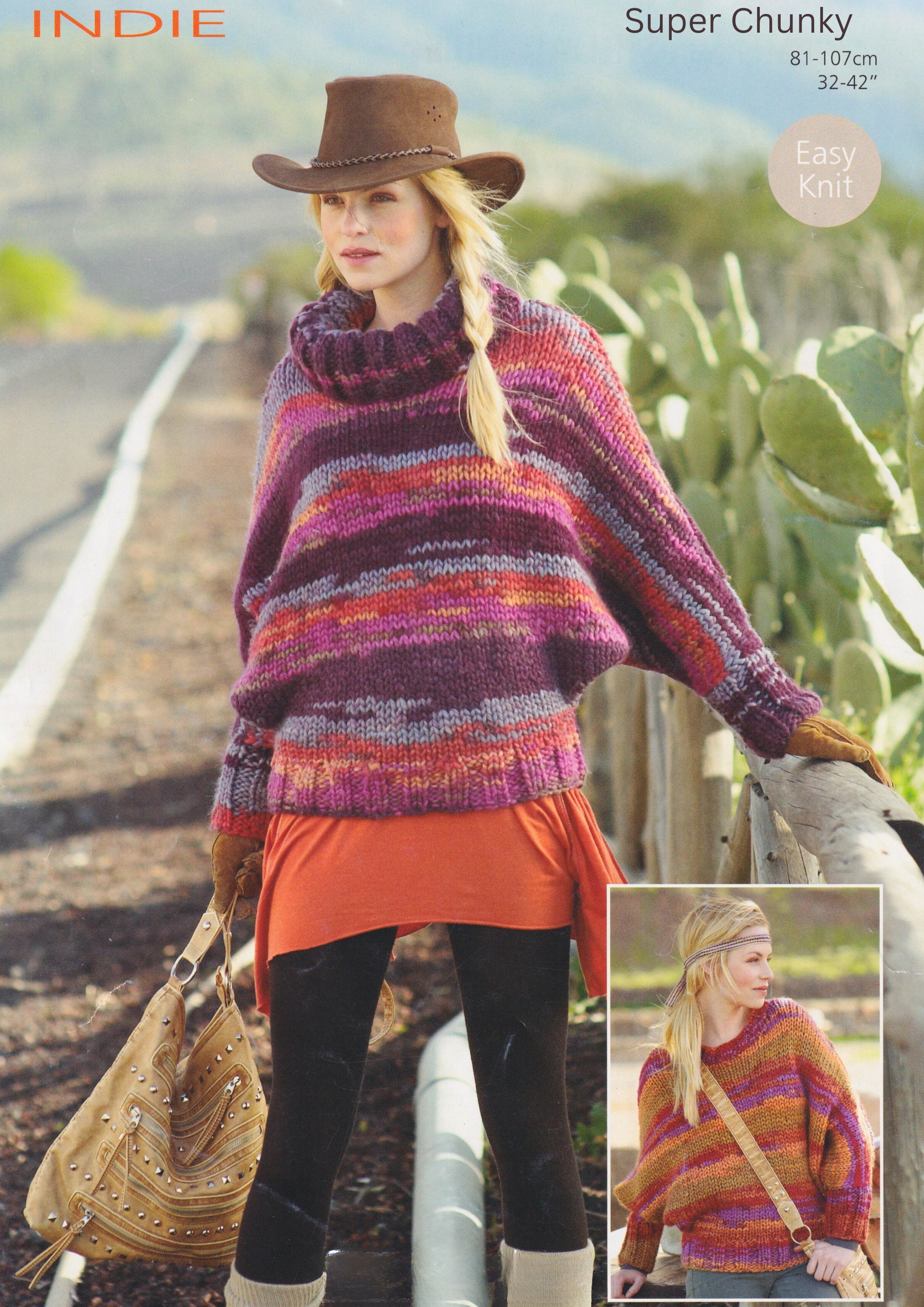 Womens Super Chunky Sweater Knitting Pattern Turtleneck in Indie Yarn ...