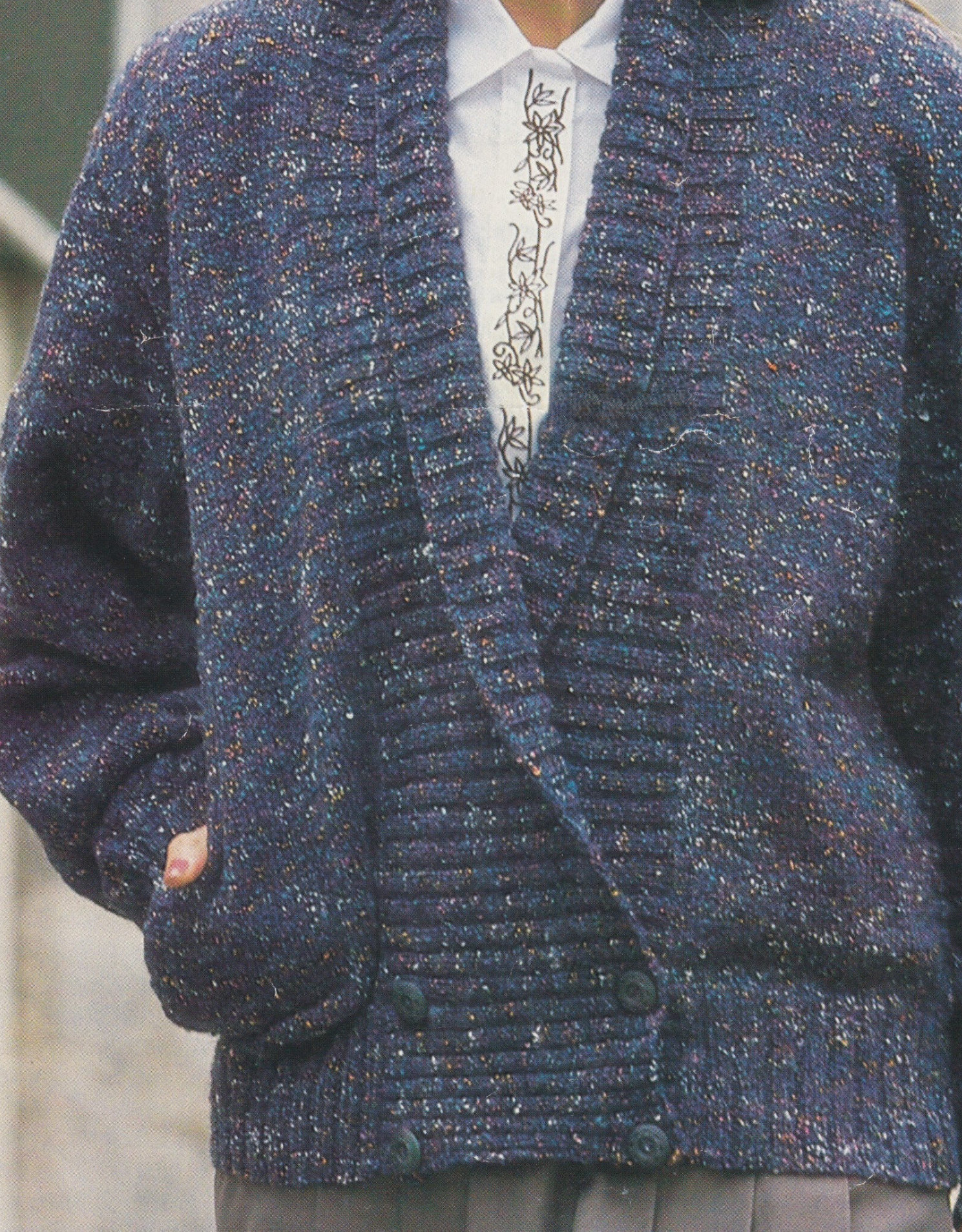 Ladies Cardigan Knitting Pattern DK / 8 Ply Womens Cross Over Cardi PDF ...