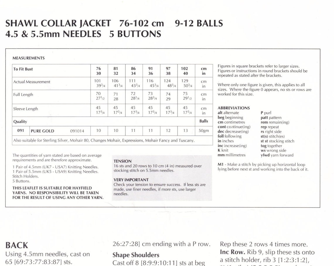 Mohair Cardigan Jacket Knitting Pattern 1980s Style Long Shawl Collar PDF Pattern - Etsy