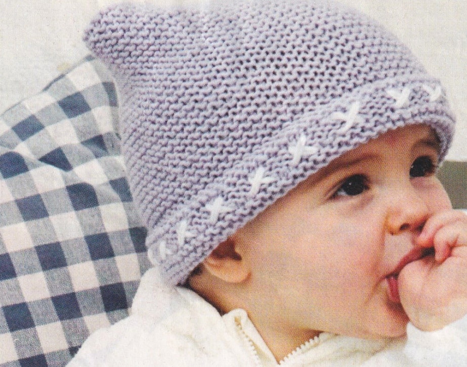 Baby Hat Knitting Pattern Beginners Pattern Easy Knit DK / 8 Ply 0-6 ...