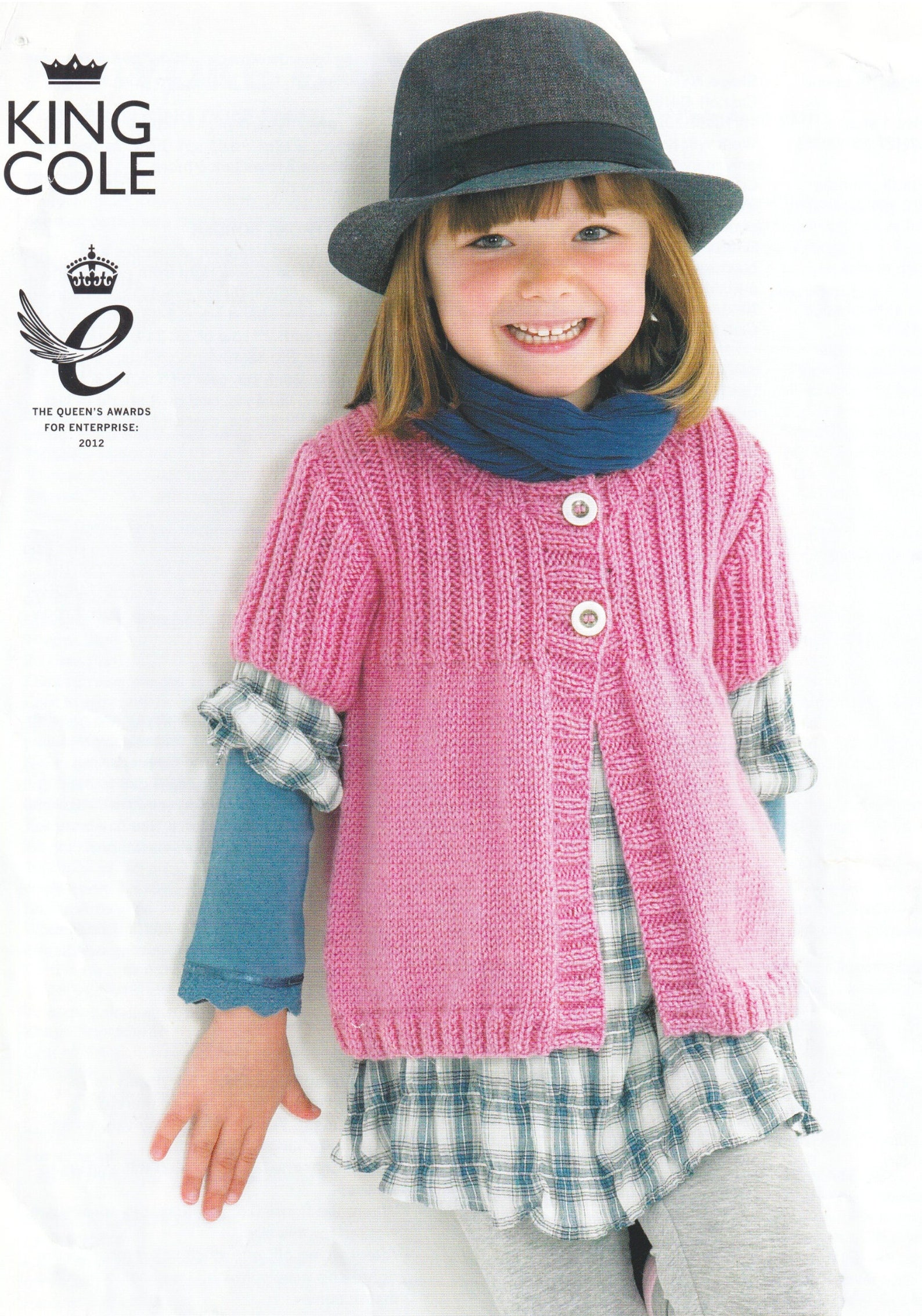 Girl's Cardigan Knitting Pattern Long and Short Sleeved Single Button ...