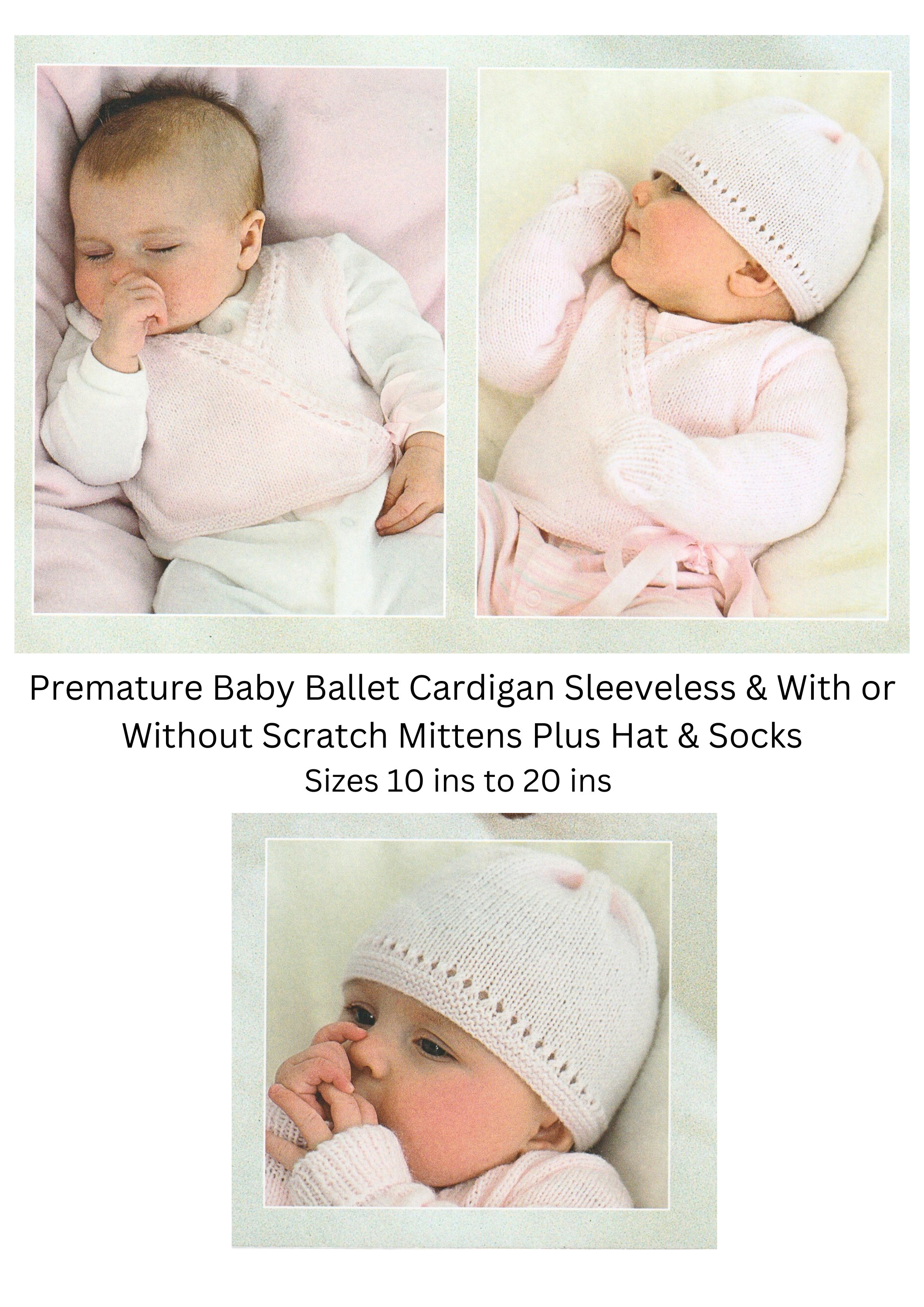 Premature Baby Knitting Pattern Early Baby 4 Ply Yarn PDF - Etsy