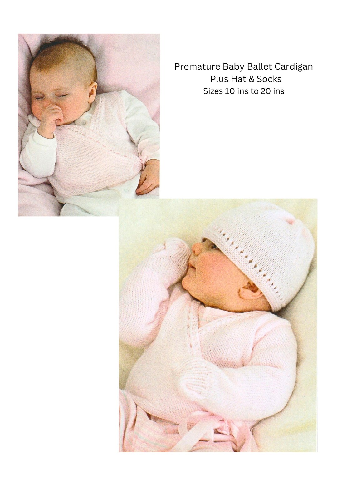 Premature Baby Knitting Pattern Early Baby 4 Ply / Fingering / Fine ...