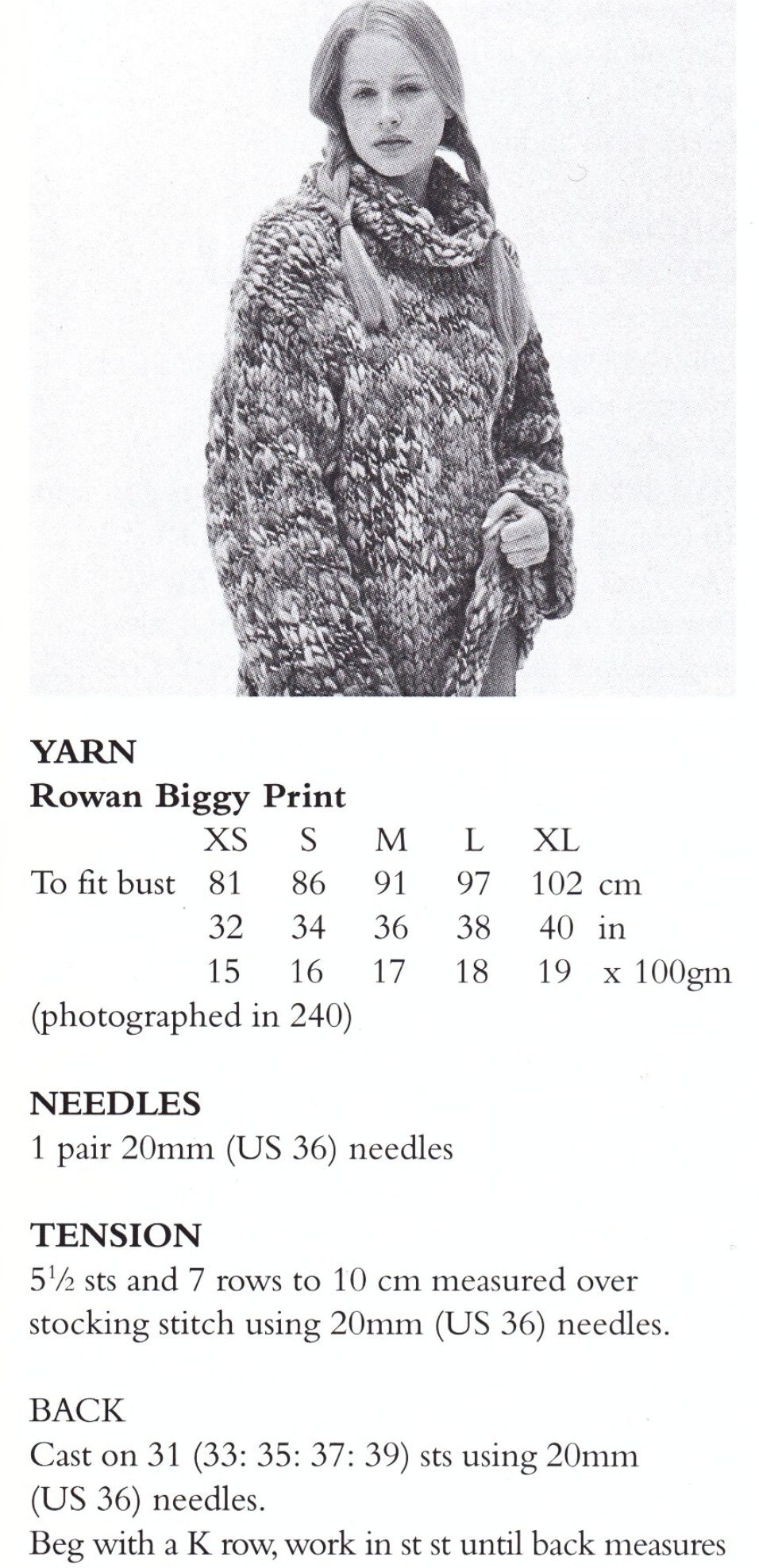 Baggy Super Chunky Sweater Knitting Pattern Turtleneck in Super Bulky ...