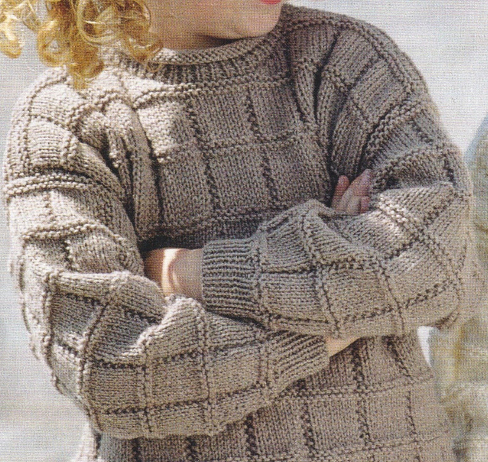 Boys Girls Sweater Knitting Pattern Childs Jumper Pullover DK / 8 Ply ...