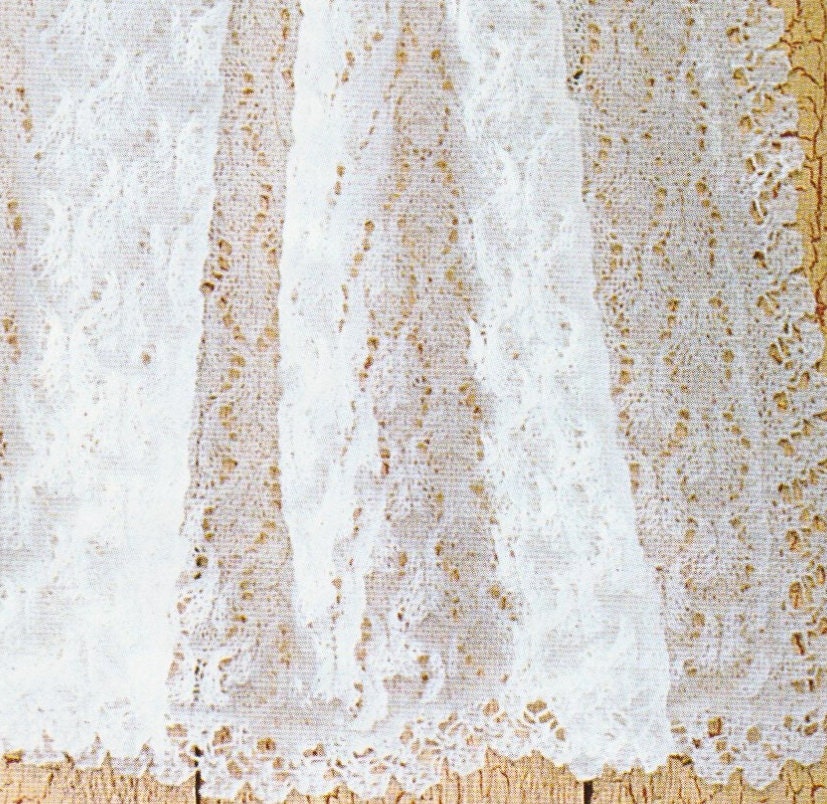 Baby Shawl Knitting Pattern Fine Baby Blanket 2 Ply Shawls Two Designs ...