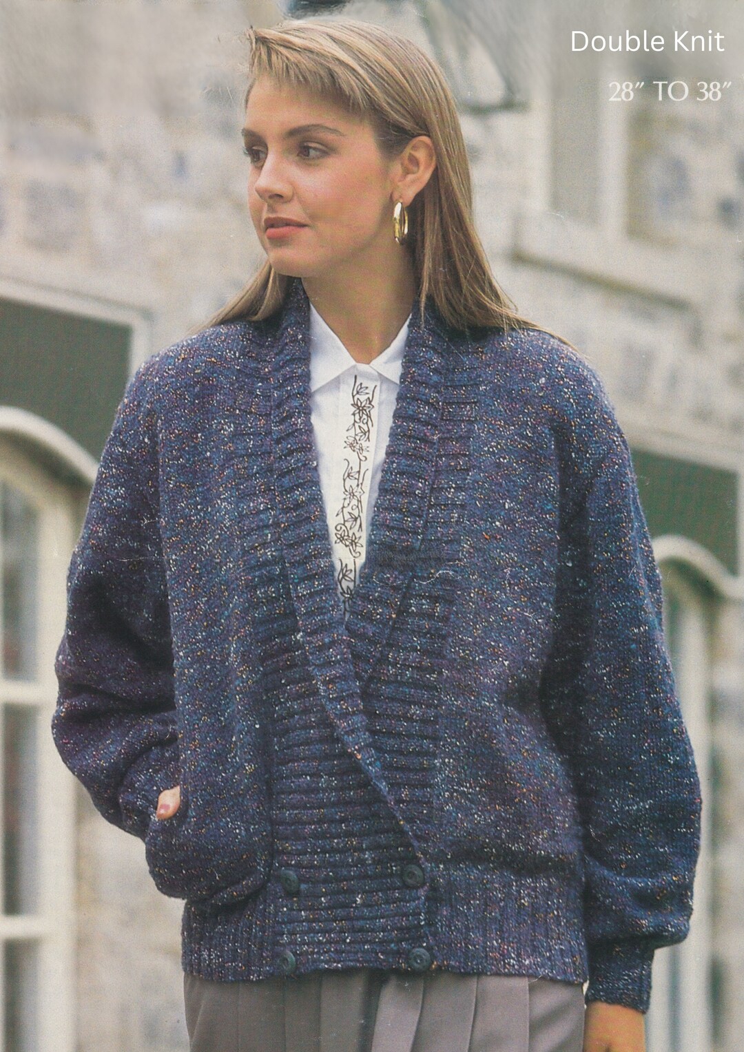 Ladies Cardigan Knitting Pattern DK / 8 Ply Womens Cross Over Cardi PDF ...