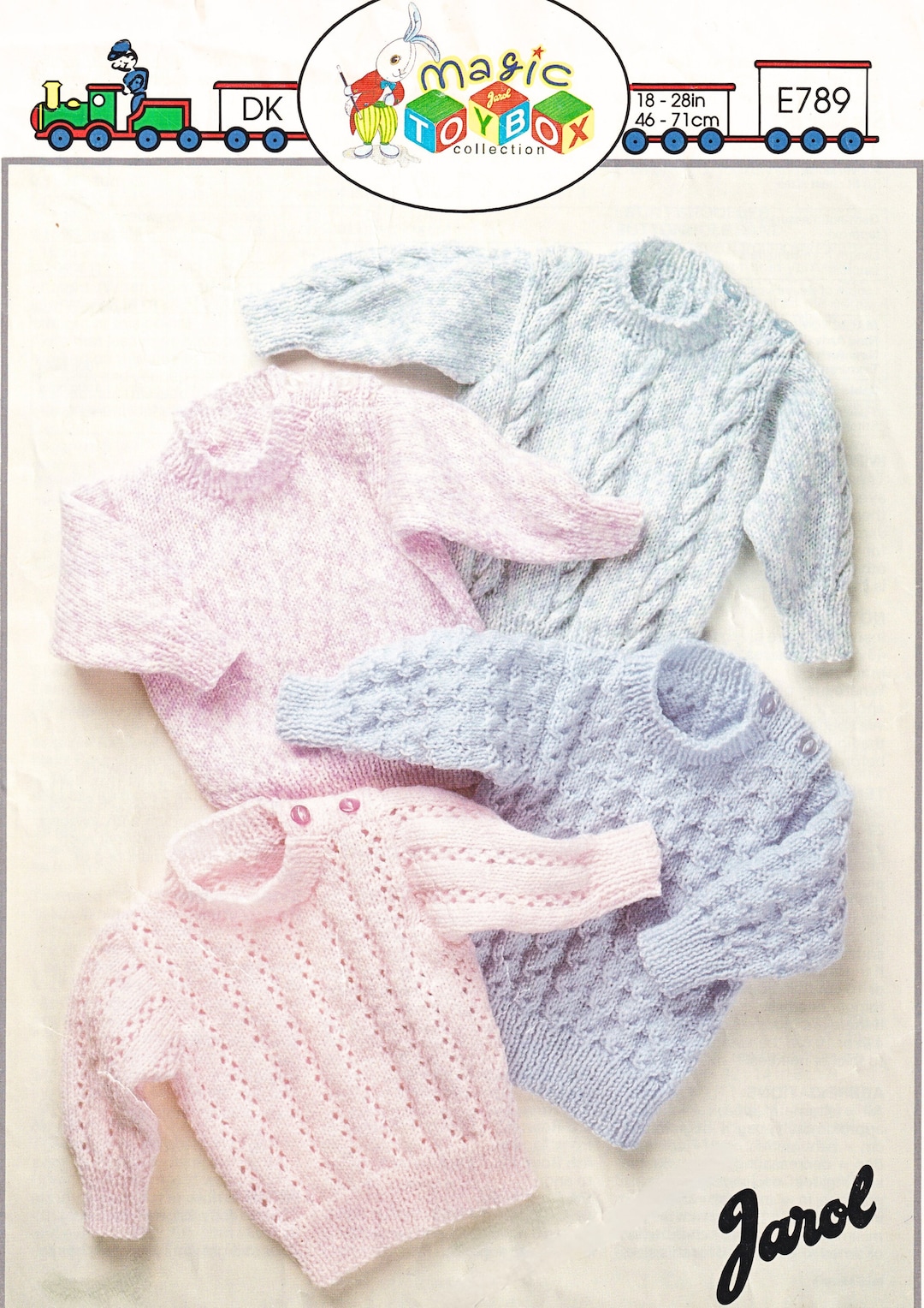 Baby Sweater Knitting Pattern DK / 8 Ply Yarn Jumper Pattern 3 Months ...