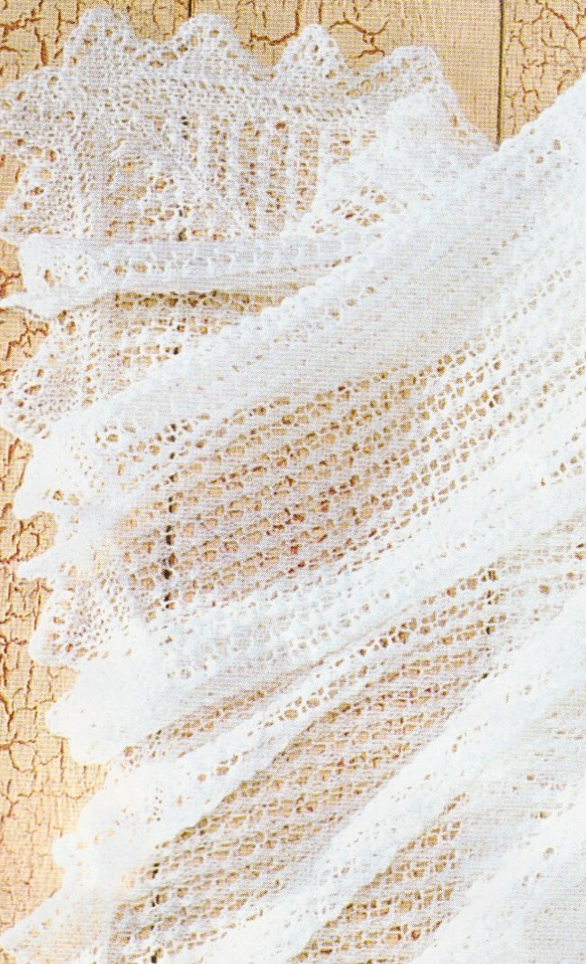 Baby Shawl Knitting Pattern Fine Baby Blanket 2 Ply Shawls Two Designs ...