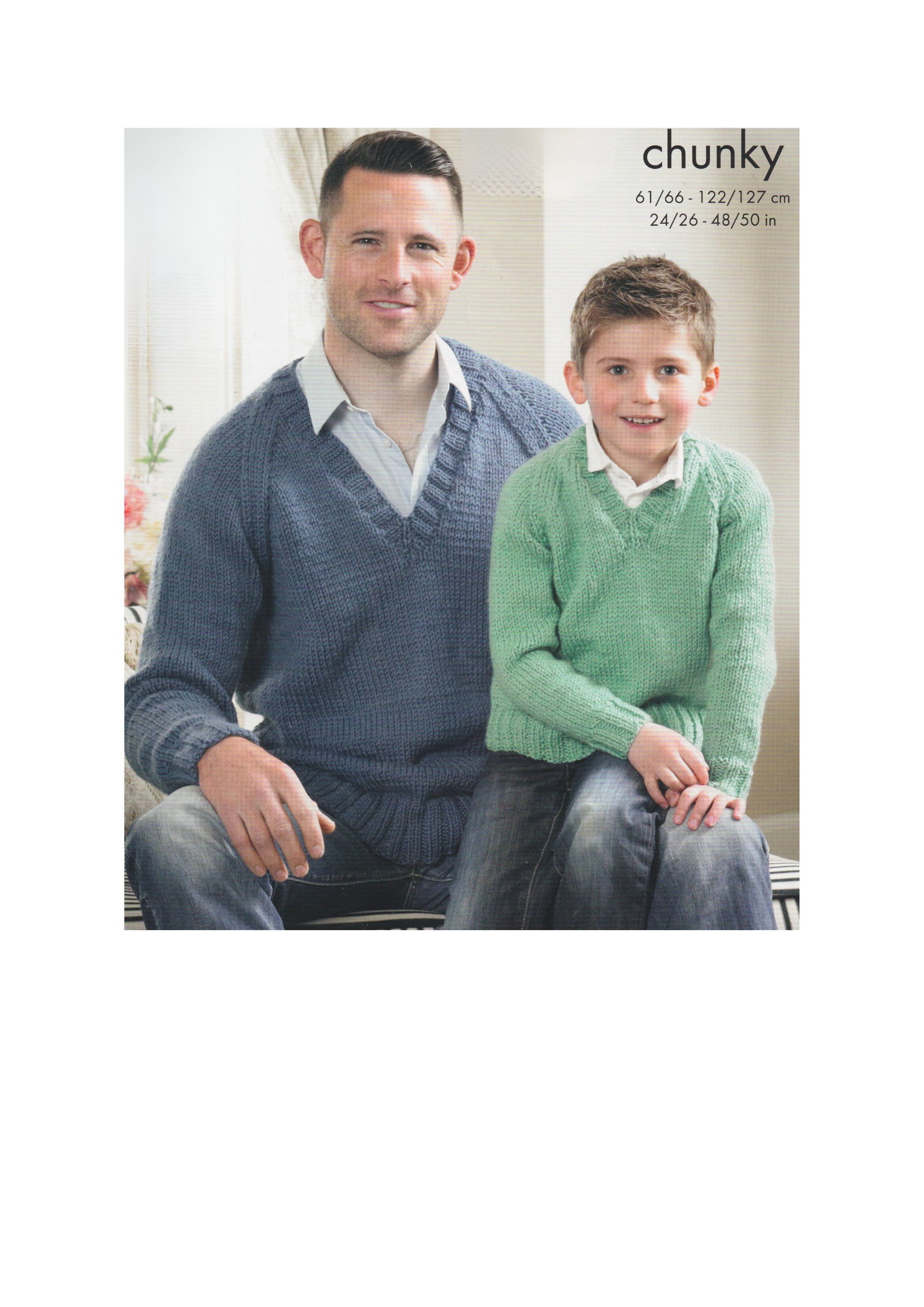 Chunky Knit Girls Cardigan & Sweater Knitting Pattern Boys, Mens ...