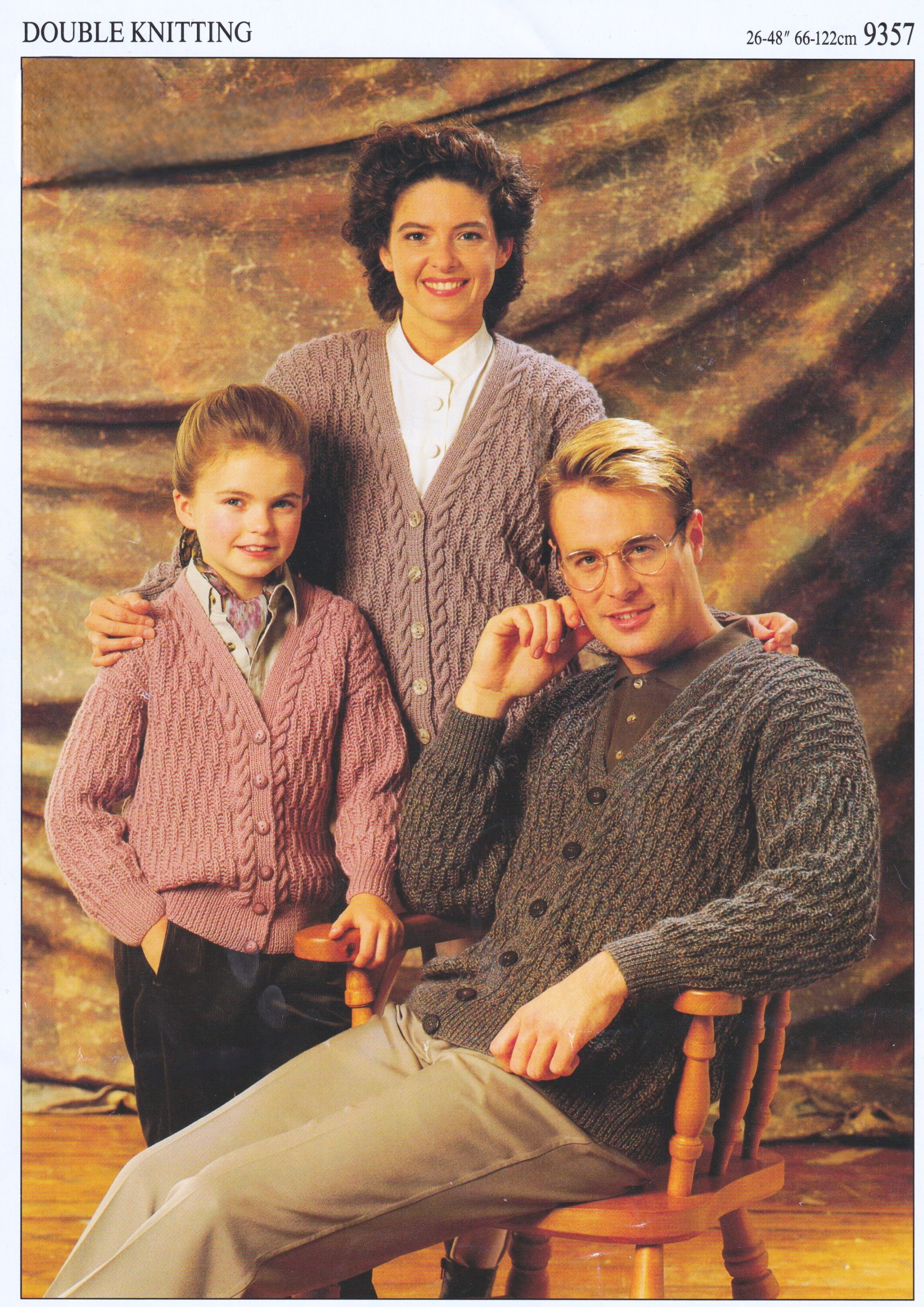 Cardigan Knitting Pattern for Girls Child Mens Ladies Cable Front ...