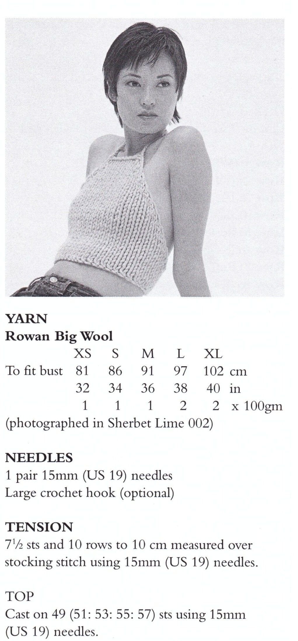 Halter Neck Top Knitting Pattern Summer Festival Top in Super Chunky ...
