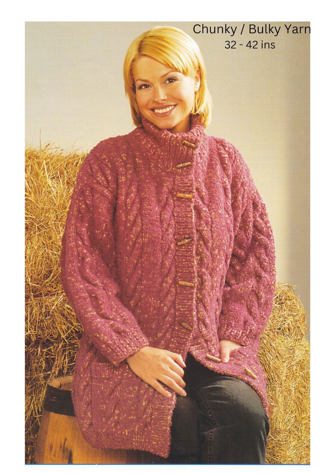 Ladies Jacket Knitting Pattern Womens Cardigan Quick-knit PDF Pattern ...