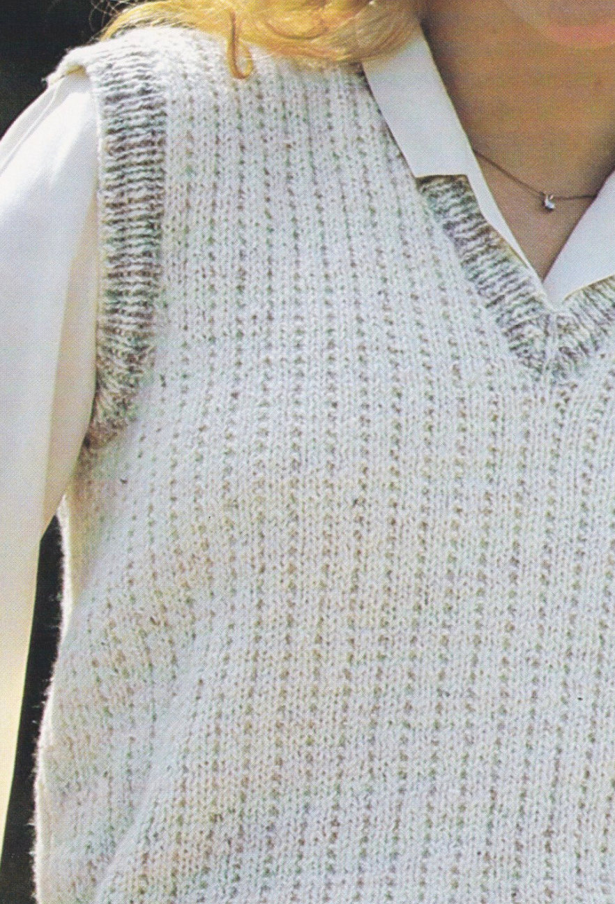 Ladies Tank Top Knitting Pattern Sleeveless Pullover Pattern Womens ...