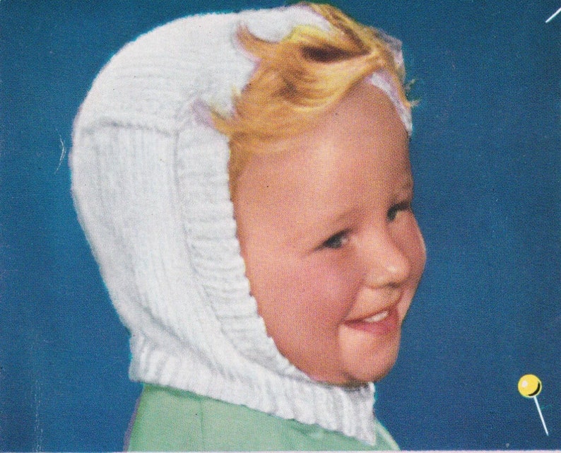 Baby Hats Knitting Pattern Vintage 1960s DK & 3ply Balaclava - Etsy
