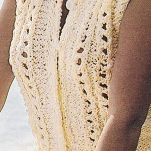 Sleeveless Top Knitting Pattern Summer Waistcoat Vest Chunky / Bulky ...