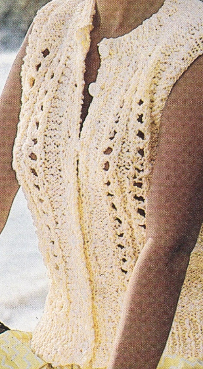 Sleeveless Top Knitting Pattern Summer Waistcoat Vest Chunky / Bulky ...