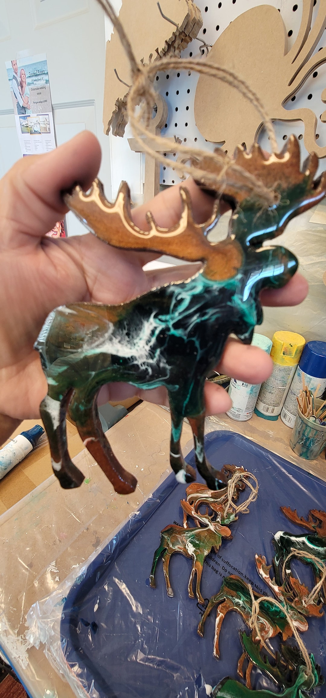 Epoxy Resin Moose Ornament! - Etsy