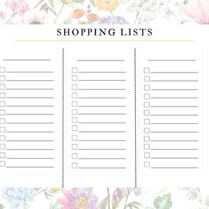 Shopping Lists for 3 Stores, Multiple Store Shopping Lists, Grocery ...