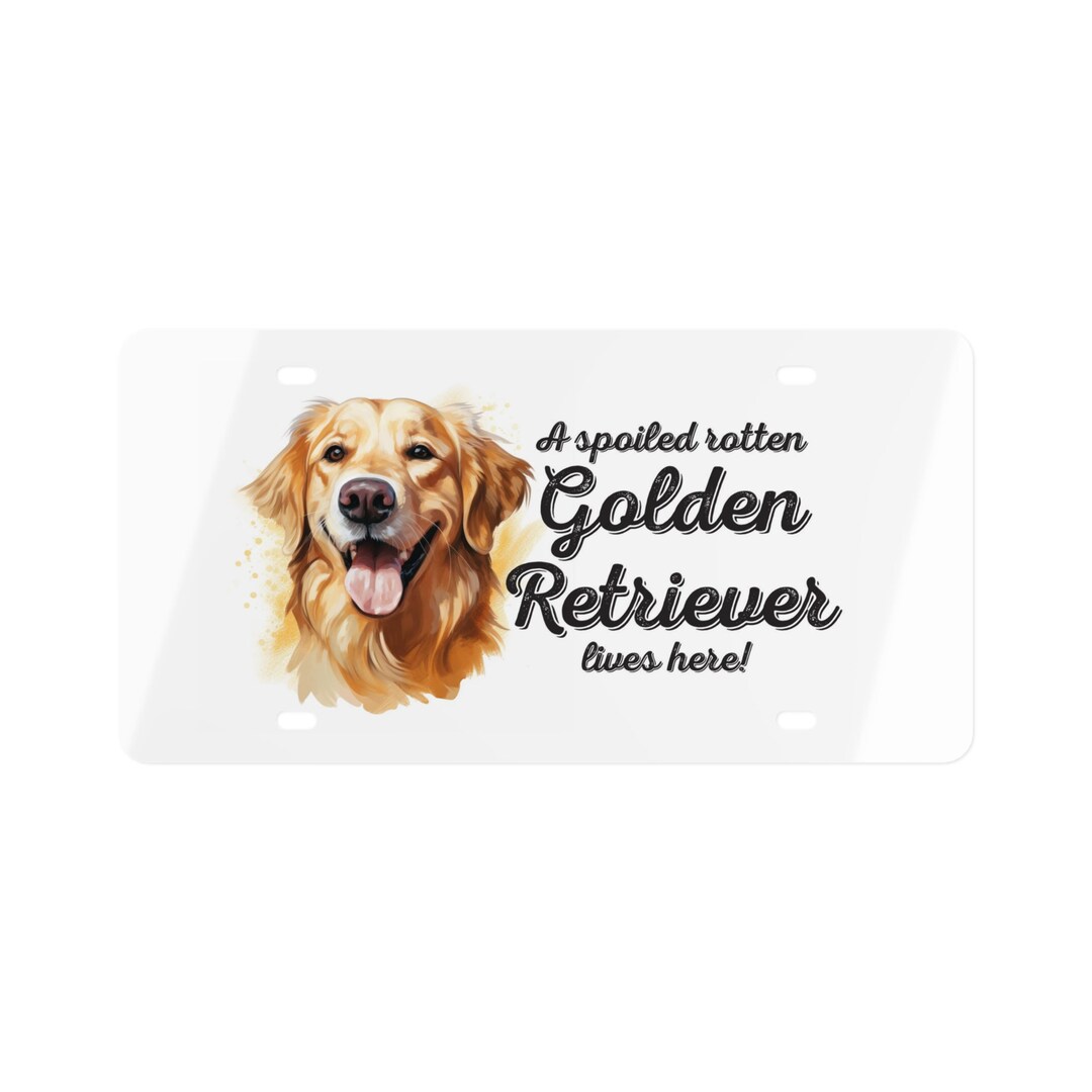 The Spoiled Rotten Golden Retriever Paradise Metal Dog Sign Plate - Etsy