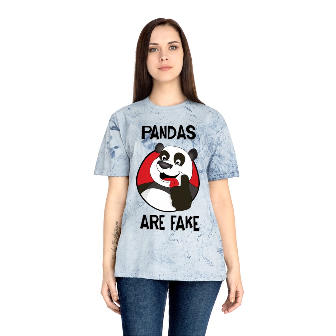 The "pandas Are Fake" Unisex Color Blast T-shirt - Etsy