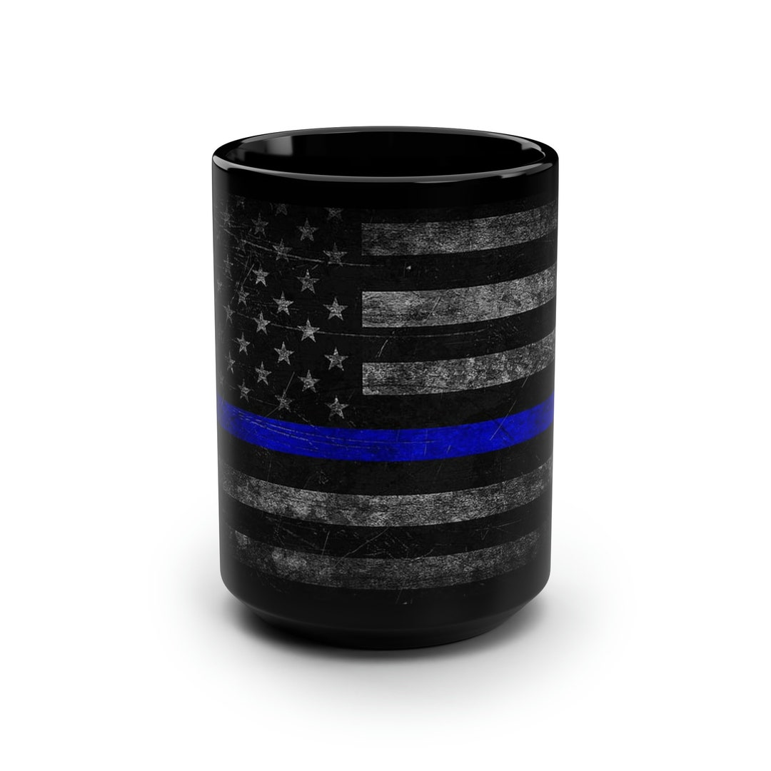 Police Thin Blue Line Coffee Mug Police Officer Gift Cop Coffee Mug Cop ...