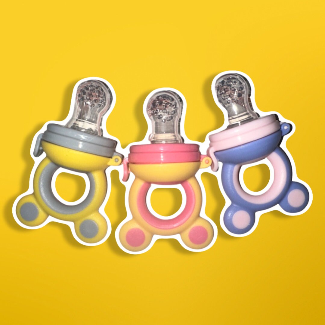 Baby Teething Toy and Fruit Feeder Ultra-soft Silicone Teether Feeder ...