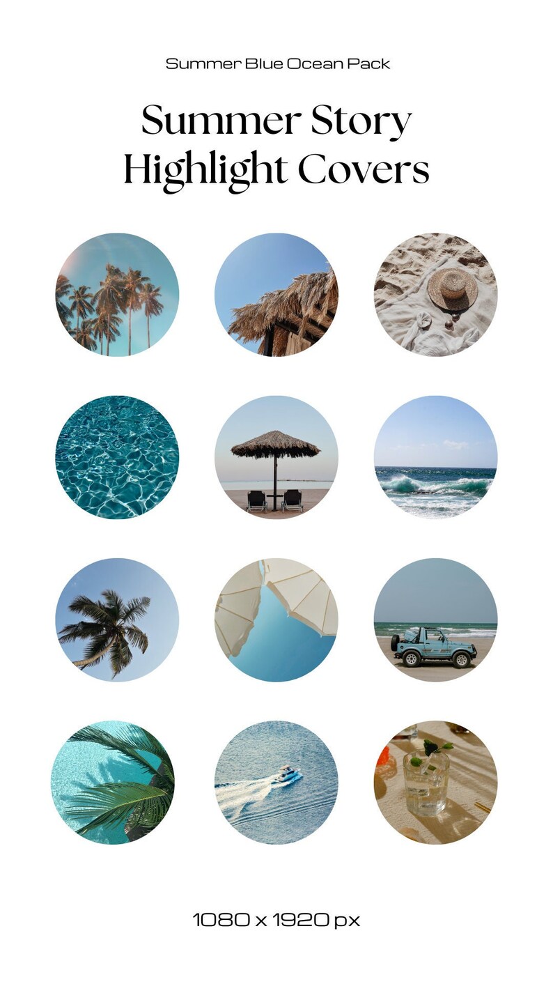 Insta Highlight Covers Pastel Line Art, Summer Highlight, IG Story ...