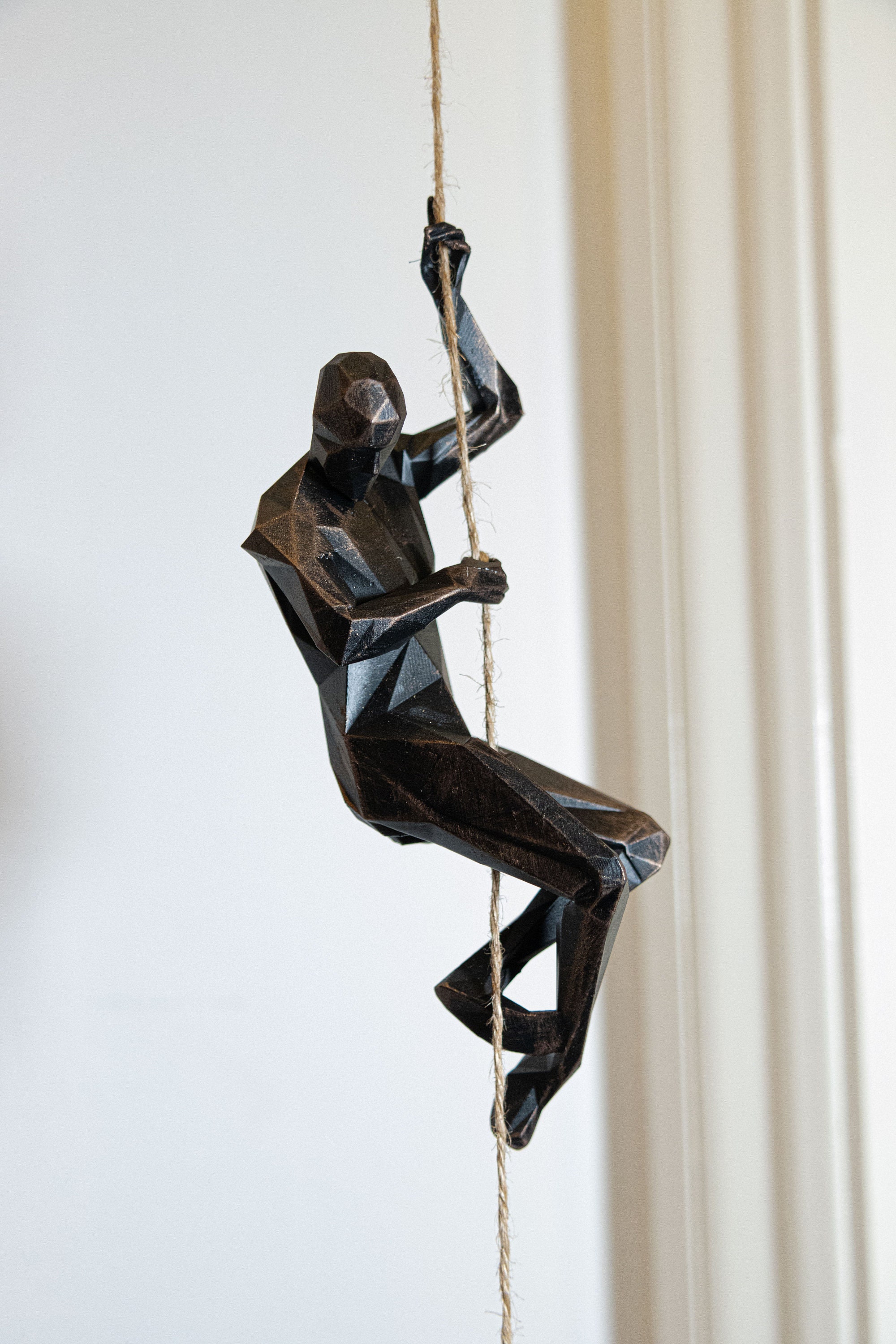 Rope Climbing Figures Hanging Bronze, Copper, Gold, Gun Metal Effect ...